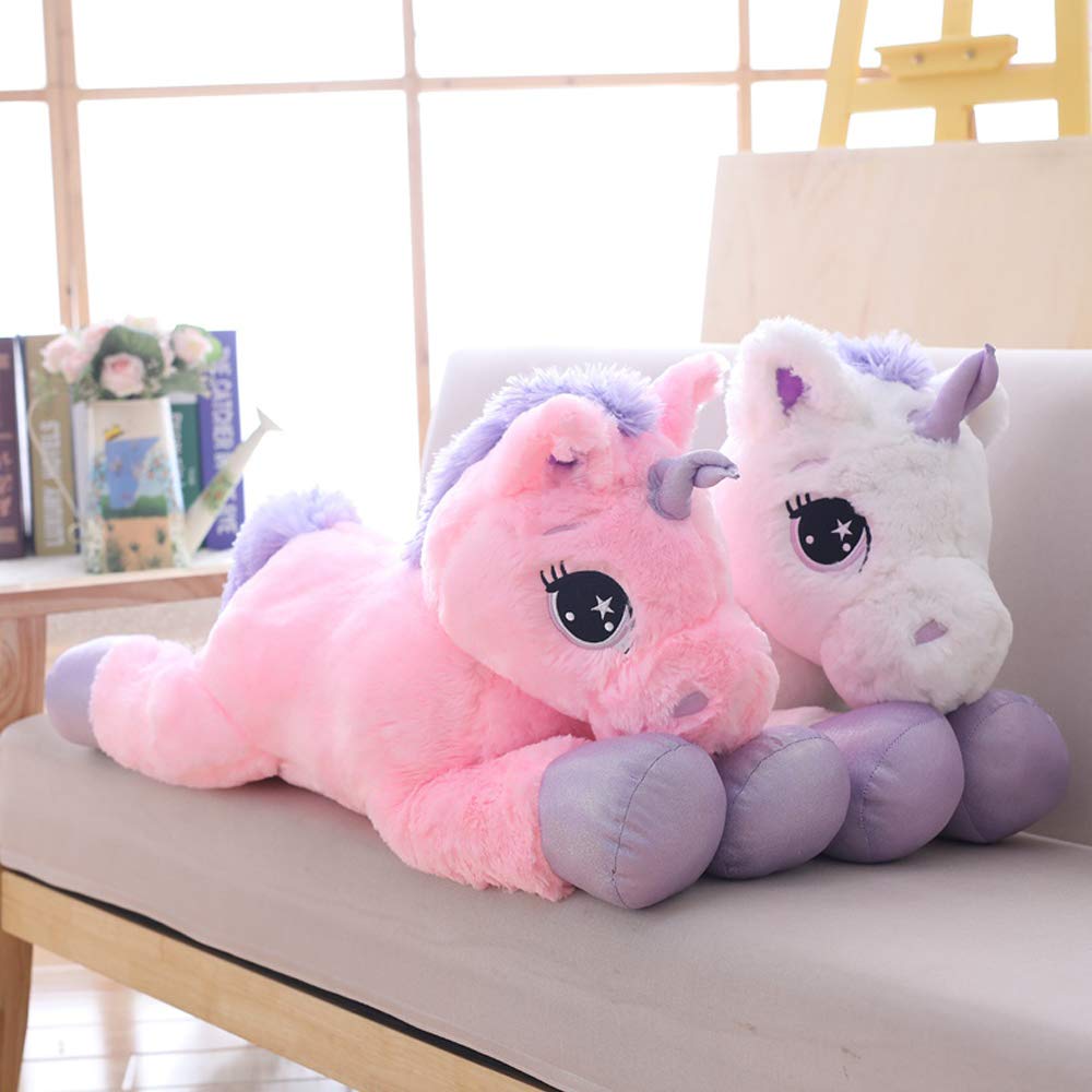 sofipal Giant Unicorn Stuffed Animal Toys,Soft Large Unicorns Plush Pillow for Bedroom, Valentines, Pink, 39.4"