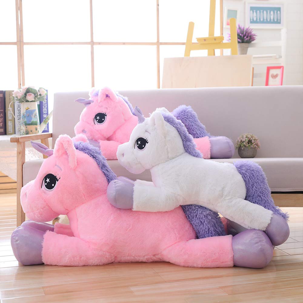 sofipal Giant Unicorn Stuffed Animal Toys,Soft Large Unicorns Plush Pillow for Bedroom, Valentines, Pink, 39.4"