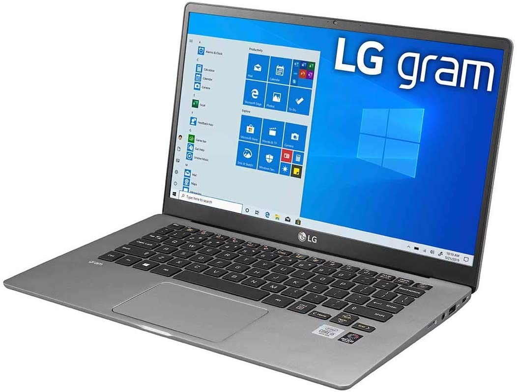 LG Gram Laptop: 10th Gen Core i7-1065G7, 256GB SSD, 8GB RAM, 14" Full HD IPS Display, Thunderbolt 3 - 14Z90N (2020)