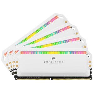 Corsair Dominator Platinum RGB 32GB (4x8GB) DDR4 4000 (PC4-32000) C19 1.35V Desktop Memory - White