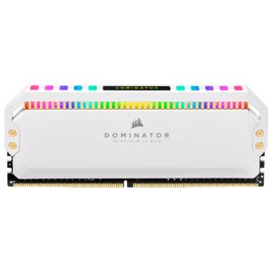 Corsair Dominator Platinum RGB 32GB (4x8GB) DDR4 4000 (PC4-32000) C19 1.35V Desktop Memory - White