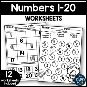 numbers 1-20 worksheets