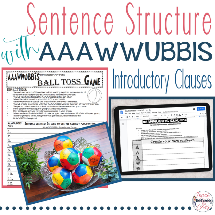 Introductory Phrases with AAAWWUBBIS: Lesson, Stations, Games, Practice, and Poster!