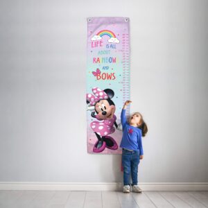 Jay Franco Disney Minnie Mouse Bowtique Growth Chart – Kids Removeable Wall Décor (Official Disney Product)