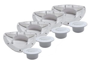 class a customs | rv atv cycle truck cargo work trailer side air vents | four pack | white | high tech/arrow design