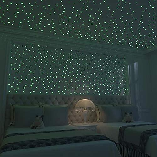 Glow in The Dark Stars- is Kids Bedroom Decor.Glow in The Dark Stars for Ceiling.524pcs Dots Ceiling Stars,Wall Stickers for Bedroom Good for Kids Room Decor Too.