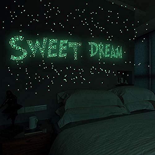 Glow in The Dark Stars- is Kids Bedroom Decor.Glow in The Dark Stars for Ceiling.524pcs Dots Ceiling Stars,Wall Stickers for Bedroom Good for Kids Room Decor Too.