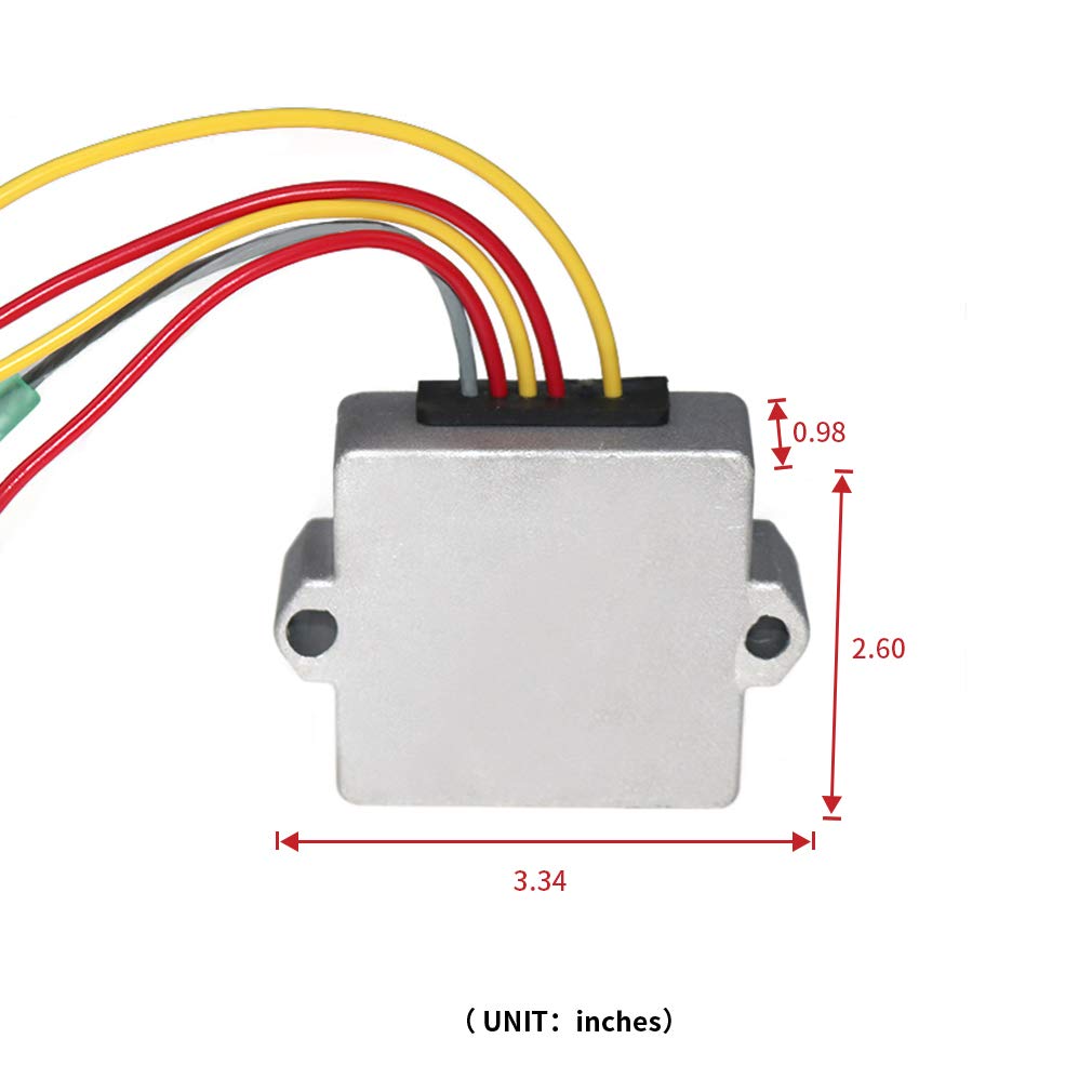 Hocean-Max Voltage Regulator Rectifier is compatible with Mercury outboards 12 Volt 5 Wire 30 to 250 HP Replace 815279 815279-1 815279-2 815279-3 815279-4