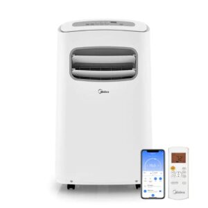 midea map14s1cwt smart portable air conditioner, 14,000 btu, white