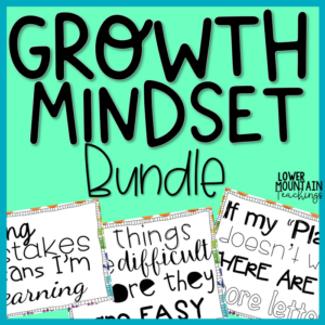 growth mindset writing activity and bulletin board