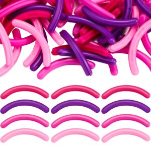 80 pieces eyelash curler refills pads soft curler replacement refills pads for universal eyelash curler (rose red, purple, pink and dark rose red)