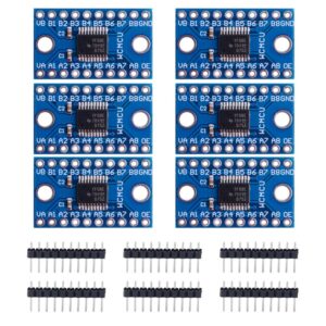 geeekpi 6pack txs0108e 8 channel logic level converter bi-directional high speed full duplex shifter 3.3v 5v for arduino raspberry pi