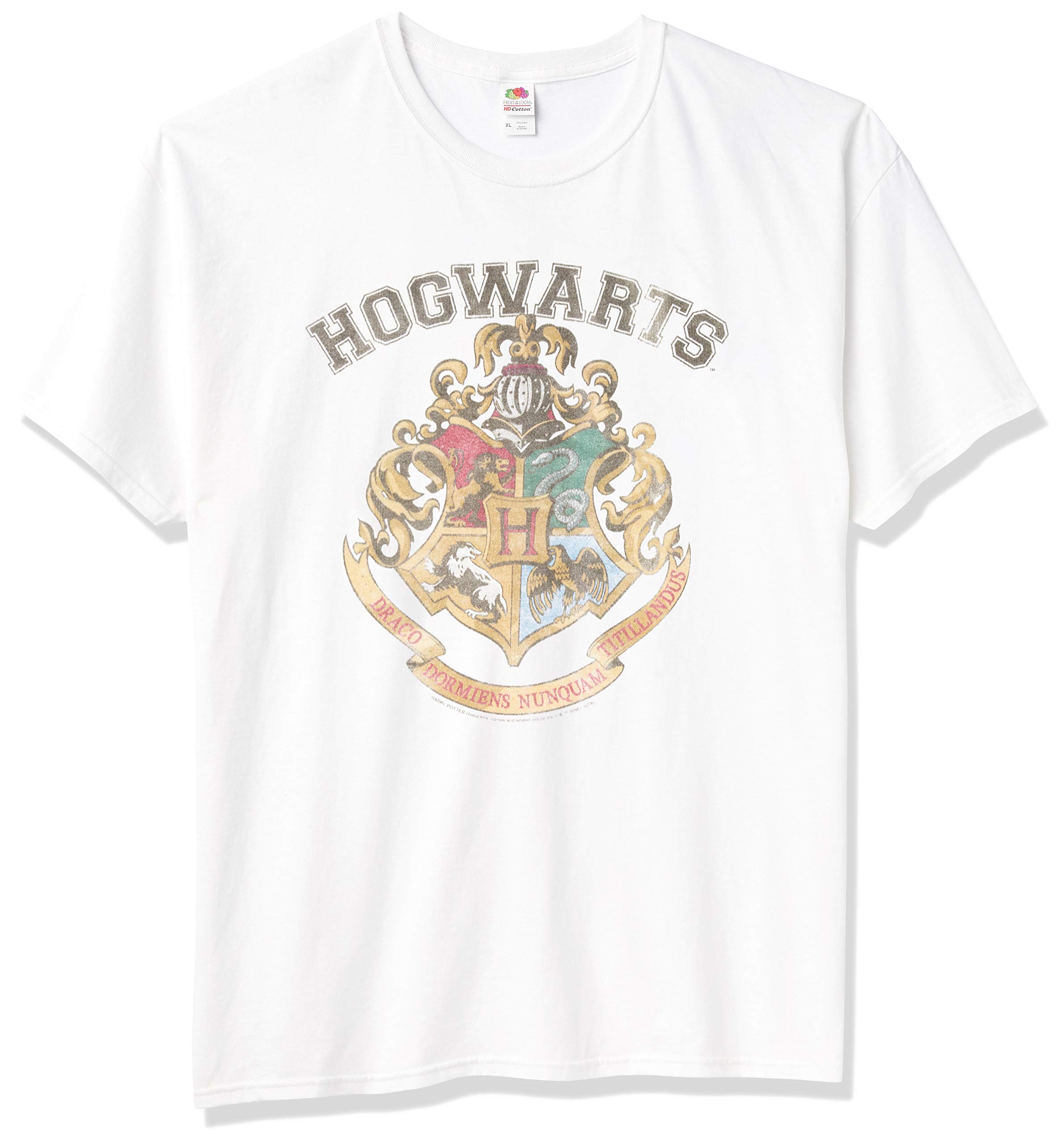 Harry Potter Men's Vintage Logo T-Shirt, White, Small