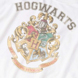 Harry Potter Men's Vintage Logo T-Shirt, White, Small