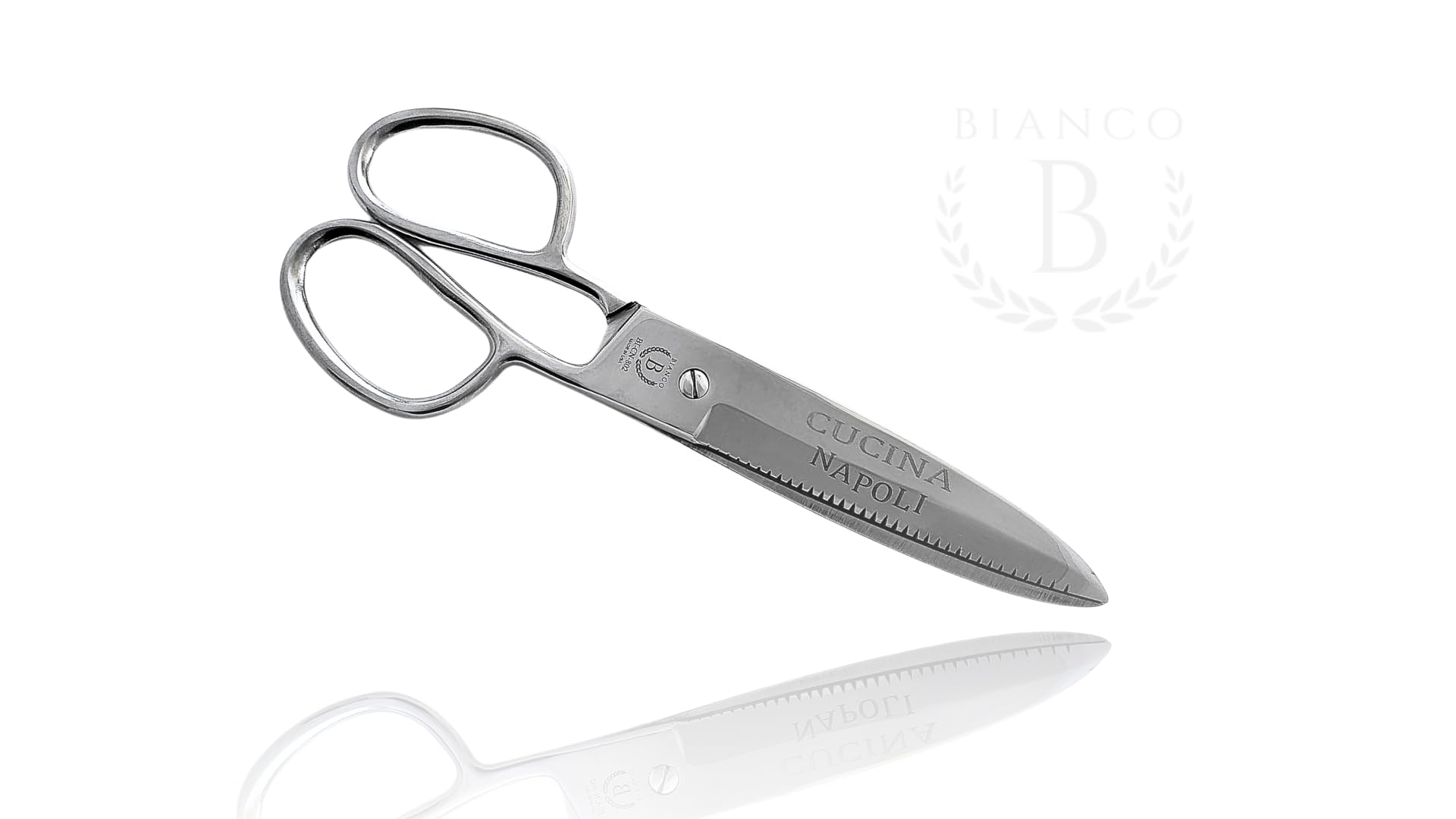 Cucina Napoli 8" Kitchen Scissor "Made In USA!" SOLID Stainless Steel