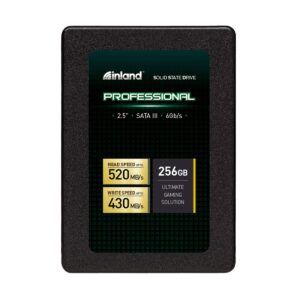 inland professional 256gb ssd 3d tlc nand sata iii 6gb/s 2.5" 7mm internal solid state drive (256gb)