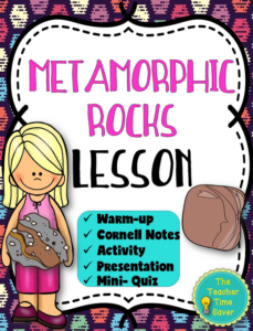 metamorphic rocks lesson- rocks unit