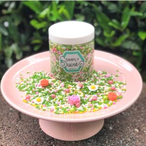 Wildflower Bloom Sprinkle Mix by Simply Sucré | Boho Baby Shower | Boho Cupcake | Wedding | Quality Sprinkles | Sprinkle Mix | Cake Sprinkles | 4 oz. 8oz. 16 oz. 24 oz. | Bulk Sprinkles (8 oz jar)