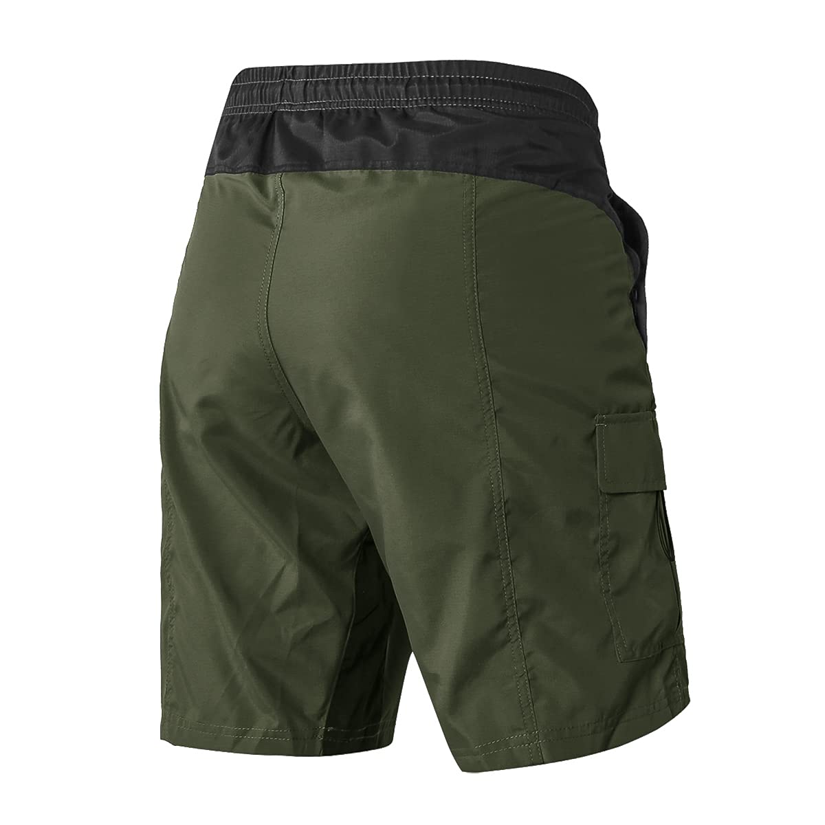 EZRUN Men's 3D Padded Mountain Bike Shorts Lightweight MTB Cycling Shorts(Green,XL)