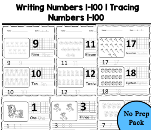 writing numbers 1-100 | tracing numbers 1-100