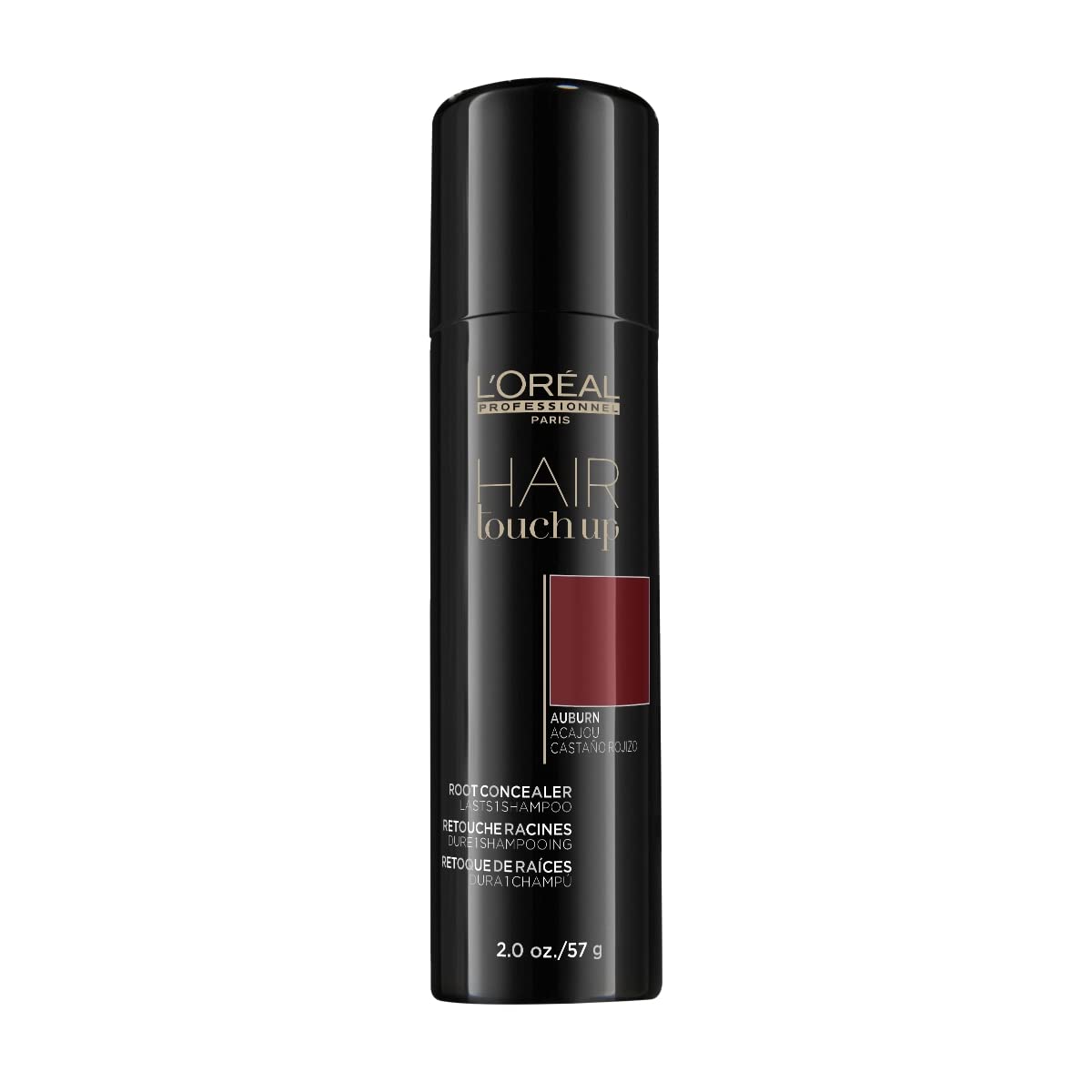 L'Oreal Professionnel Hair Root Touch Up | Root Concealer Spray | Blends and Covers Grey Hair | Temporary Hair Color for Red Hair | Auburn | 2 Oz.