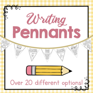 classroom pennants and chains for writing projects