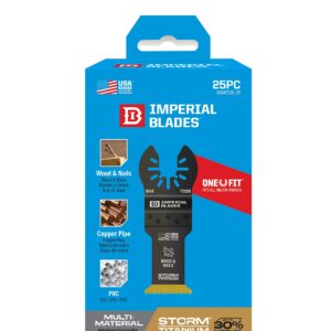 Imperial Blades - One Fit 1-1/4" Storm Titanium Wood & Nails Blade, 25PC IBOAT336-25