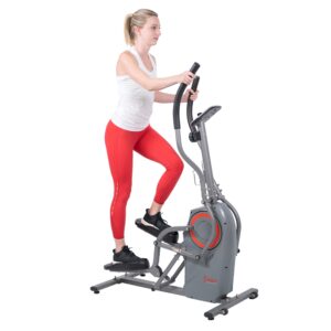 sunny health & fitness performance cardio climber - sf-e3911, grey