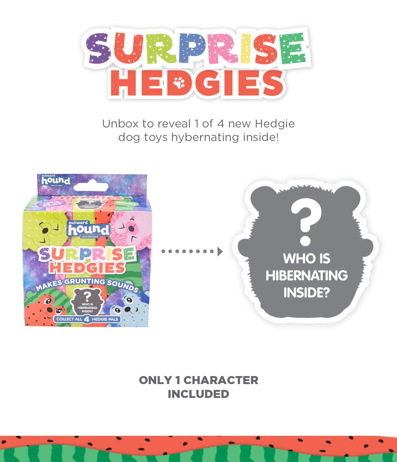 Outward Hound Surprise Hedgies Dog Toys - UNbox and Surprise! Collect All 3 Grunting Hedgies Dog Toys!