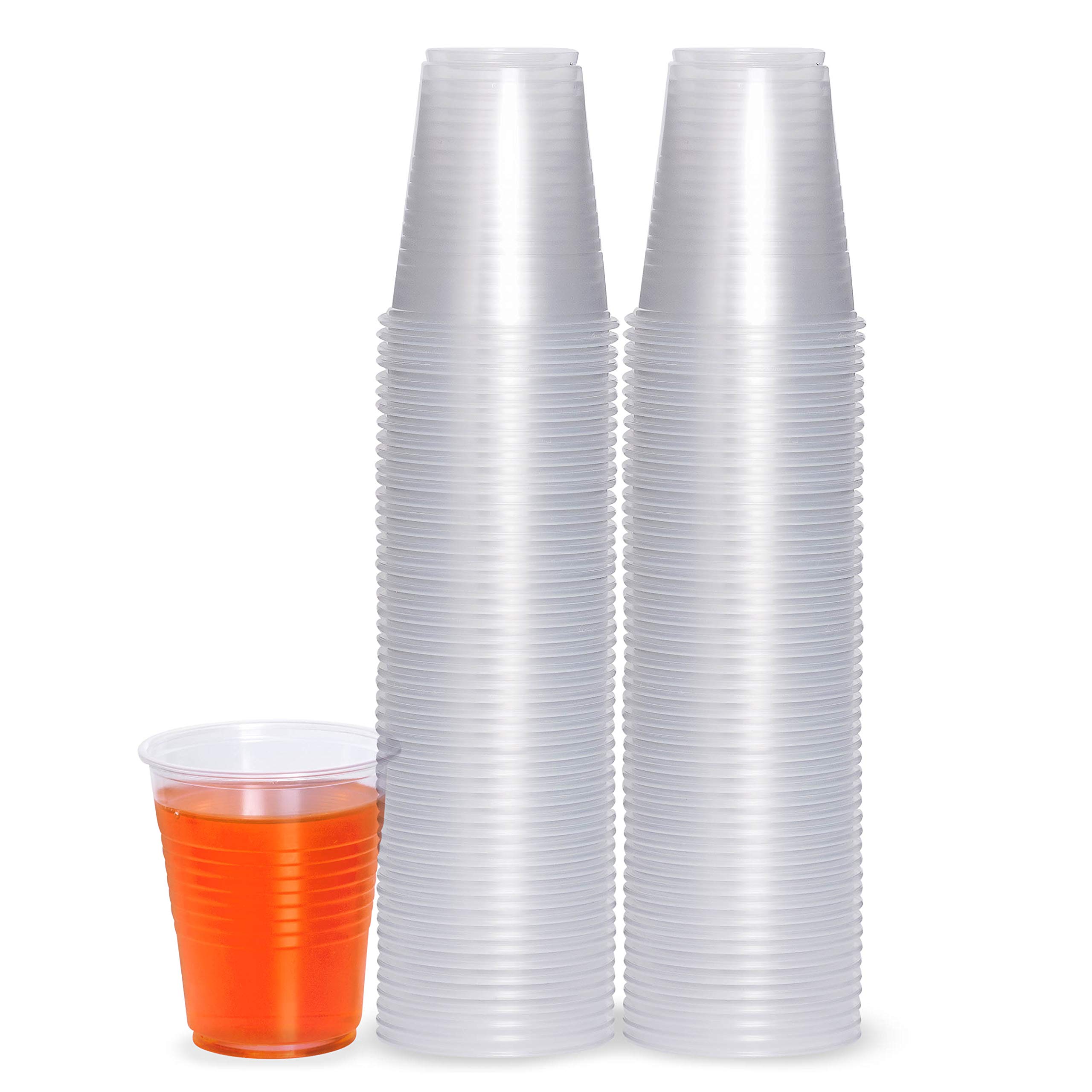 Plasticpro 5 oz Disposable Plastic Medium Weight Clear Drinking Cups [400 Count]