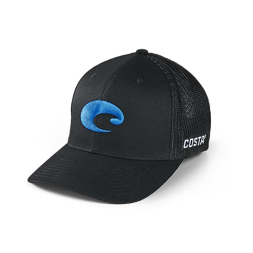 Costa Flex Fit Logo Trucker Hat, Black