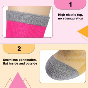 Heatuff Womens 6 Pack Hiking Crew Socks Performance Athletic Cushion Outdoor Trekking Sock