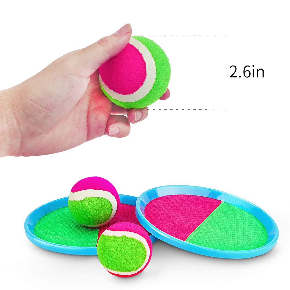 Ayeboovi Replacement Sticky Balls, 4 Packs, 2.6 Inch Diameter, Suitable for Toss and Catch Game