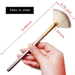 Slim Soft Facial Fan Brush,Makeup Cosmetic Multi Use, Mask Acid Applicator for Glycolic Peel Masques,Chemical Peel Brush,Pack of 5