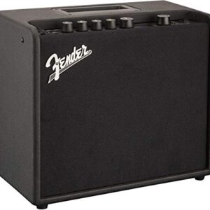 Fender Mustang LT25 Guitar Combo Amplifier Bundle with Instrument Cable and Picks