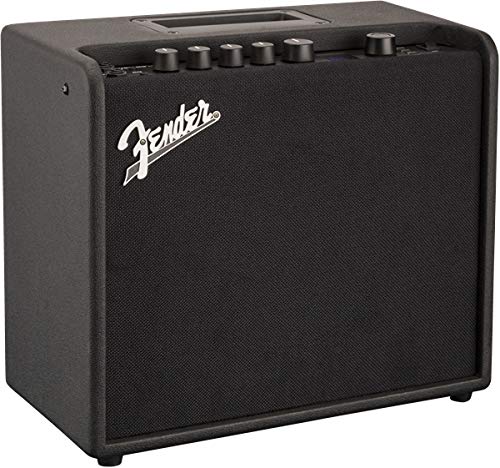 Fender Mustang LT25 Guitar Combo Amplifier Bundle with Instrument Cable and Picks