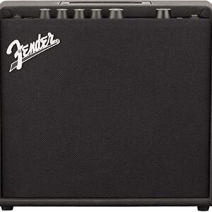 Fender Mustang LT25 Guitar Combo Amplifier Bundle with Instrument Cable and Picks