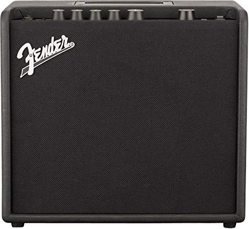 Fender Mustang LT25 Guitar Combo Amplifier Bundle with Instrument Cable and Picks