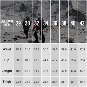 Jessie Kidden Mens Waterproof Hiking Pants, Outdoor Snow Ski Fishing Fleece Lined Insulated Soft Shell Winter Pants (6068 Grey 30)