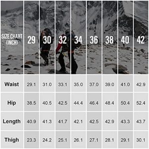 Jessie Kidden Mens Waterproof Hiking Pants, Outdoor Snow Ski Fishing Fleece Lined Insulated Soft Shell Winter Pants (6070 Black, 32)