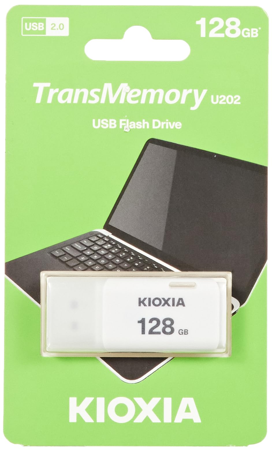 Kioxia U202 TransMemory 128GB USB2.0 Flash Drive Portable Data Disk USB Stick White LU202W128GG4