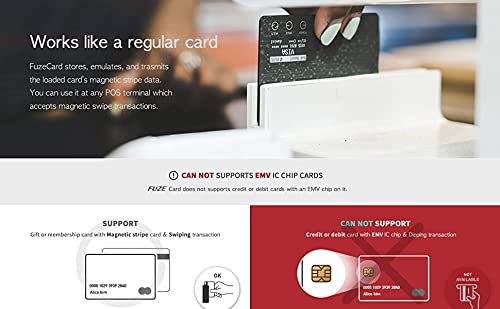 Fuze Card Membership | All-in-One Membership Card / e-membership card /Card-shaped digital minimalist wallet | loyalty card holder wallet | 0.03 inch ultra slim | DOES NOT SUPPORT EMV (IC Chip)