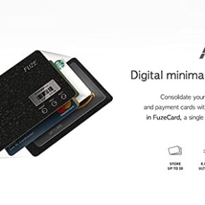 Fuze Card Membership | All-in-One Membership Card / e-membership card /Card-shaped digital minimalist wallet | loyalty card holder wallet | 0.03 inch ultra slim | DOES NOT SUPPORT EMV (IC Chip)