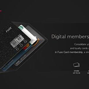 Fuze Card Membership | All-in-One Membership Card / e-membership card /Card-shaped digital minimalist wallet | loyalty card holder wallet | 0.03 inch ultra slim | DOES NOT SUPPORT EMV (IC Chip)