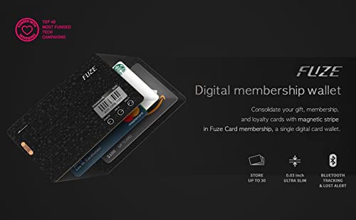 Fuze Card Membership | All-in-One Membership Card / e-membership card /Card-shaped digital minimalist wallet | loyalty card holder wallet | 0.03 inch ultra slim | DOES NOT SUPPORT EMV (IC Chip)