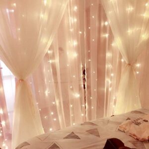 Christmas LED Curtain Lights - ilikable IP44 300LED 9.8*6.6FT Waterproof Indoor and Outdoor Fairy Twinkle String Lights USB-Powered UL588 Approved Decoration for Wedding Party Home Garden Bedroom Wall