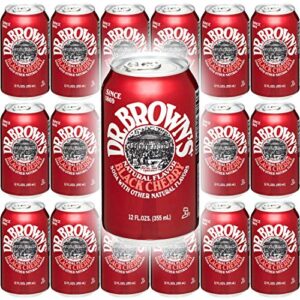 dr. browns soda, black cherry, 12 oz can (pack of 18, total 216 oz)