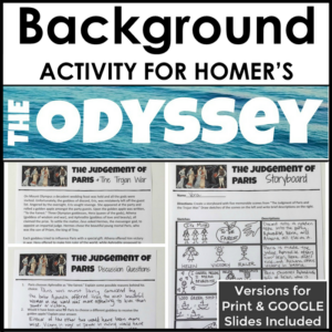 background for the odyssey - judgement of paris storyboard with google drive link for print and online classrooms