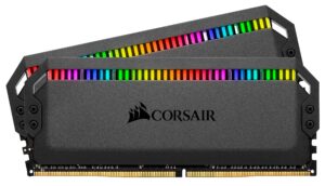 corsair dominator platinum rgb 16 gb (pack of 2), total 32 gb, ddr4 3600 (pc4-28800) c18 1.35v amd optimised memory- black