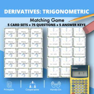 calculus derivatives: trigonometric matching game